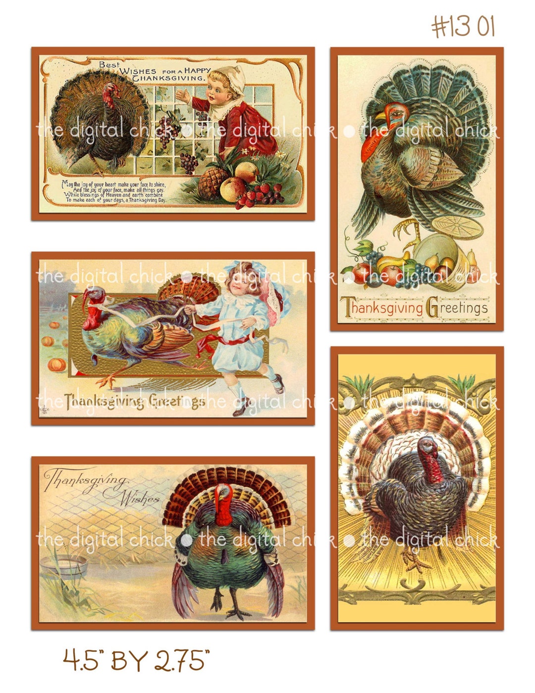 Vintage Victorian Thanksgiving Imagesinstant Digital - Etsy