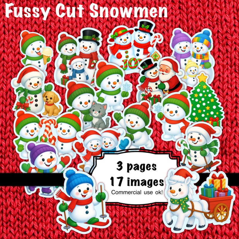 Snowmen Clip Art - Etsy