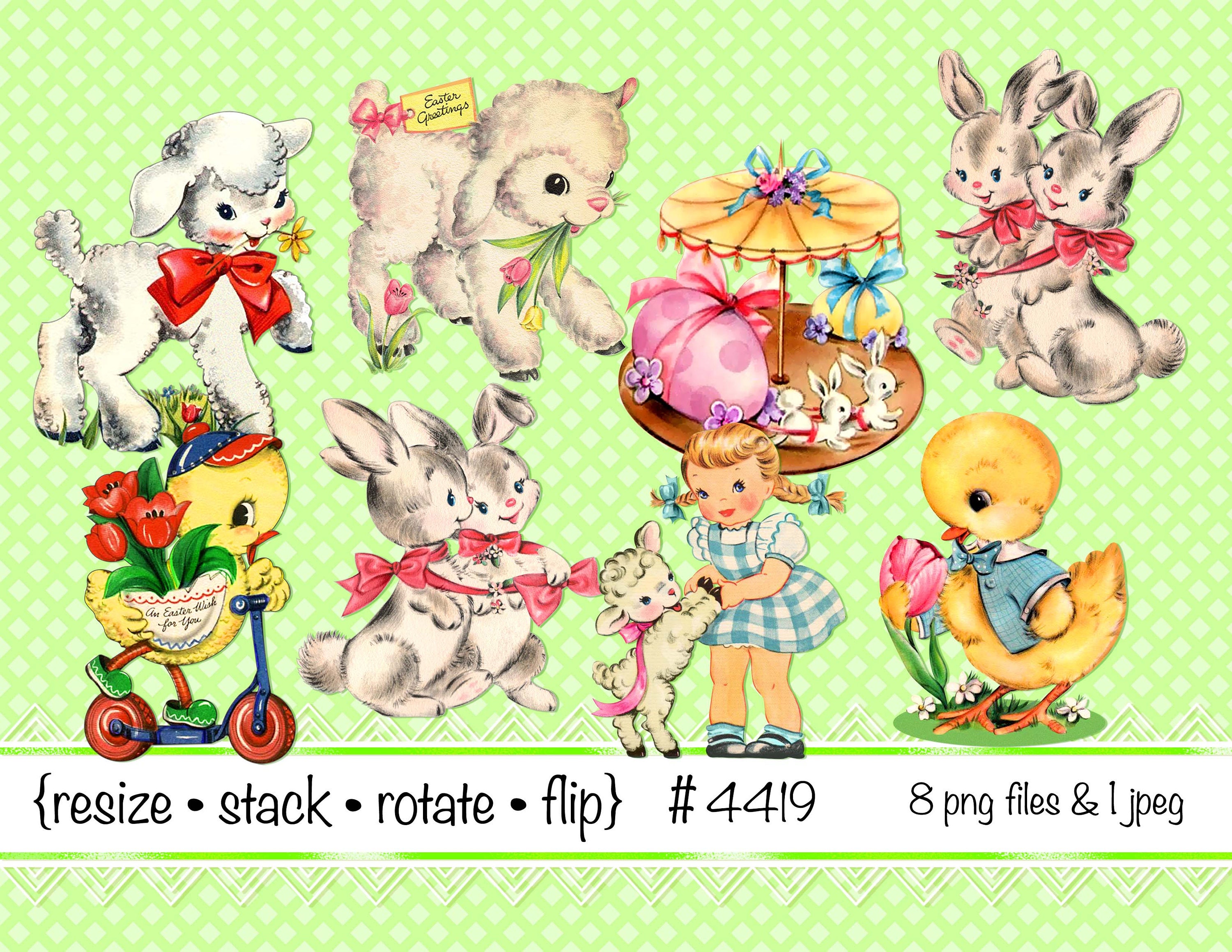 Easter Clipart Instant Digital Download Vintage Easter - Etsy