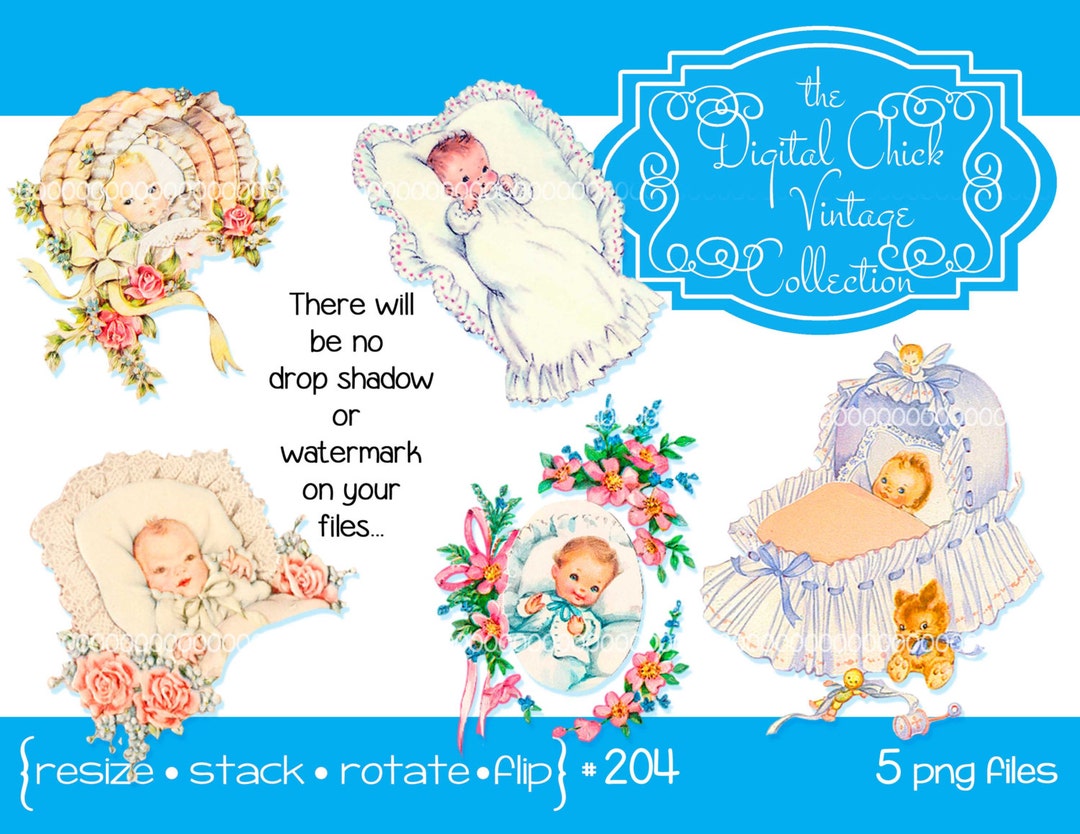Vintage Victorian Baby Clipart, Clip Art--instant Digital Download ...