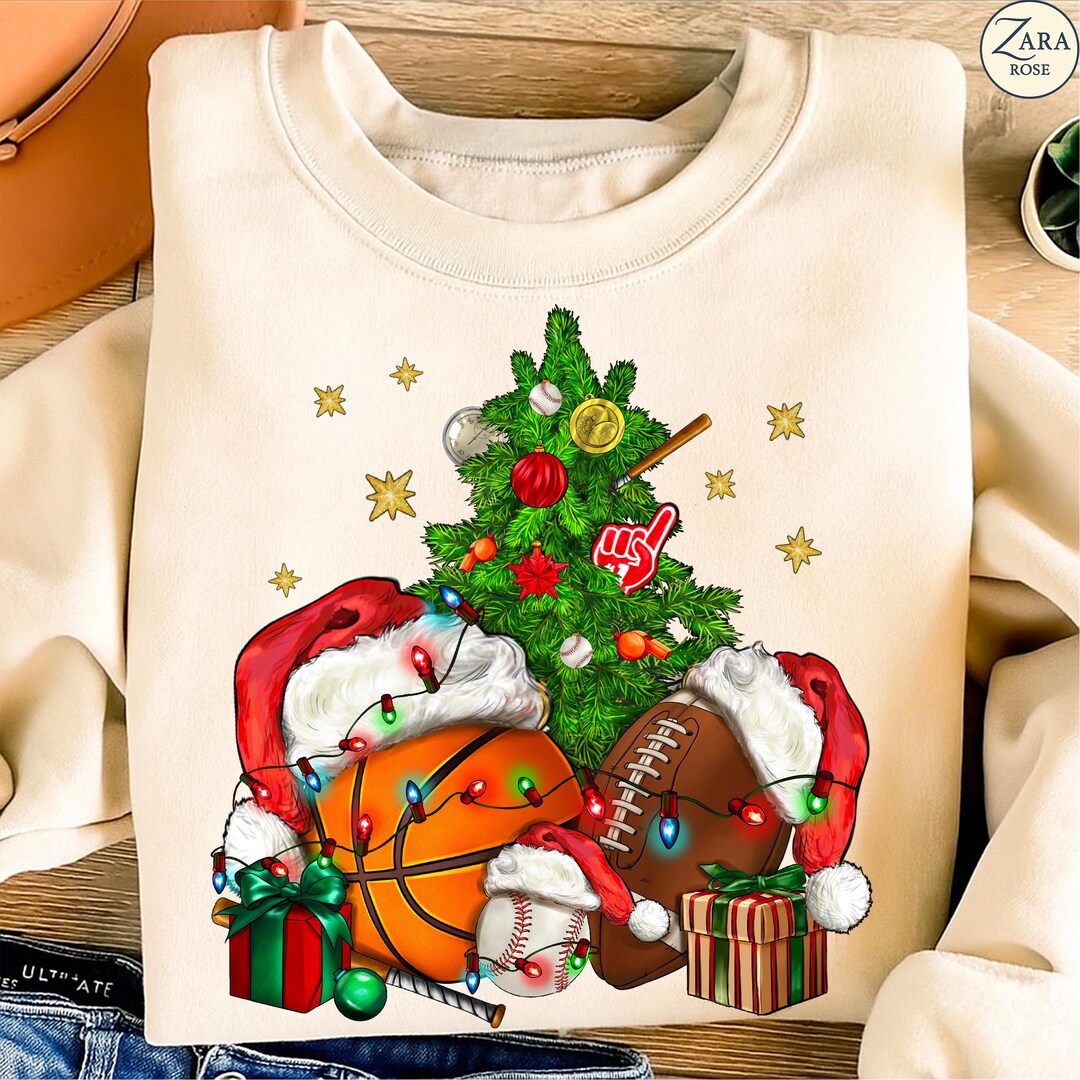 Christmas Sports Png, Basketball Football Christmas Png, Holiday Sports ...