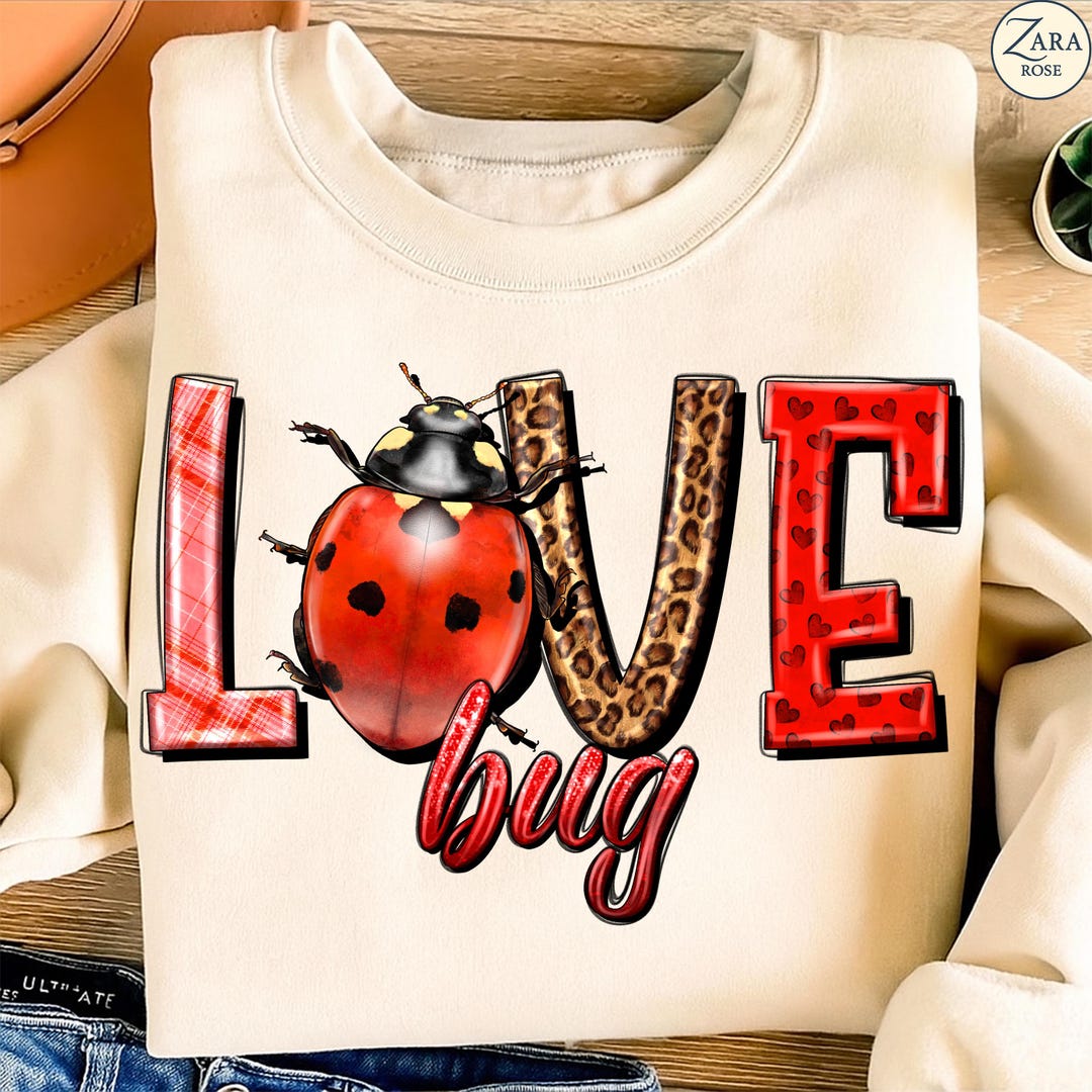 Love Bug Png, Cute Valentine Bug Png, Leopard Love Art Png, Heart ...