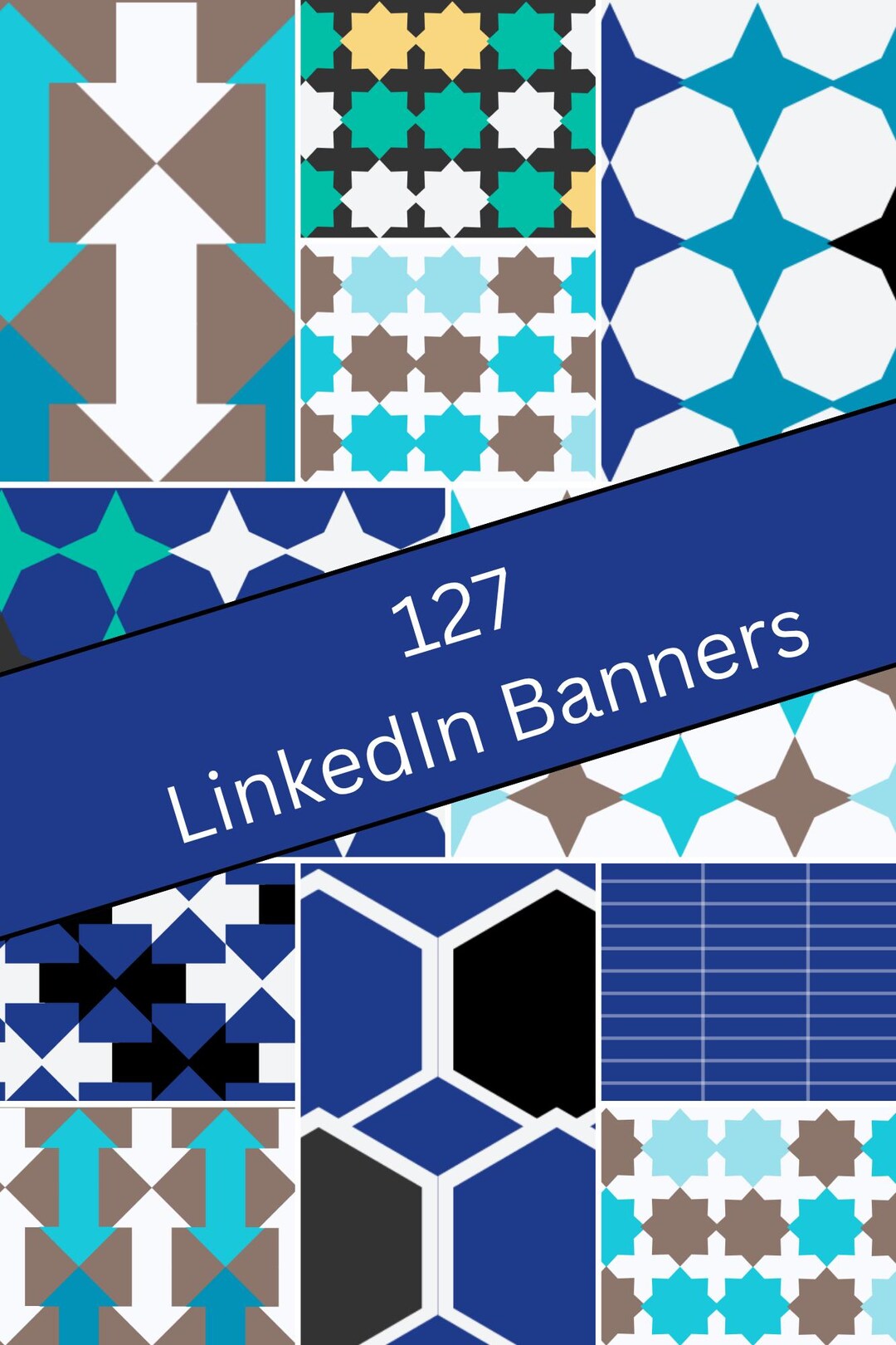 127 Linkedin Banners- Modern Academic Color Palate - Etsy