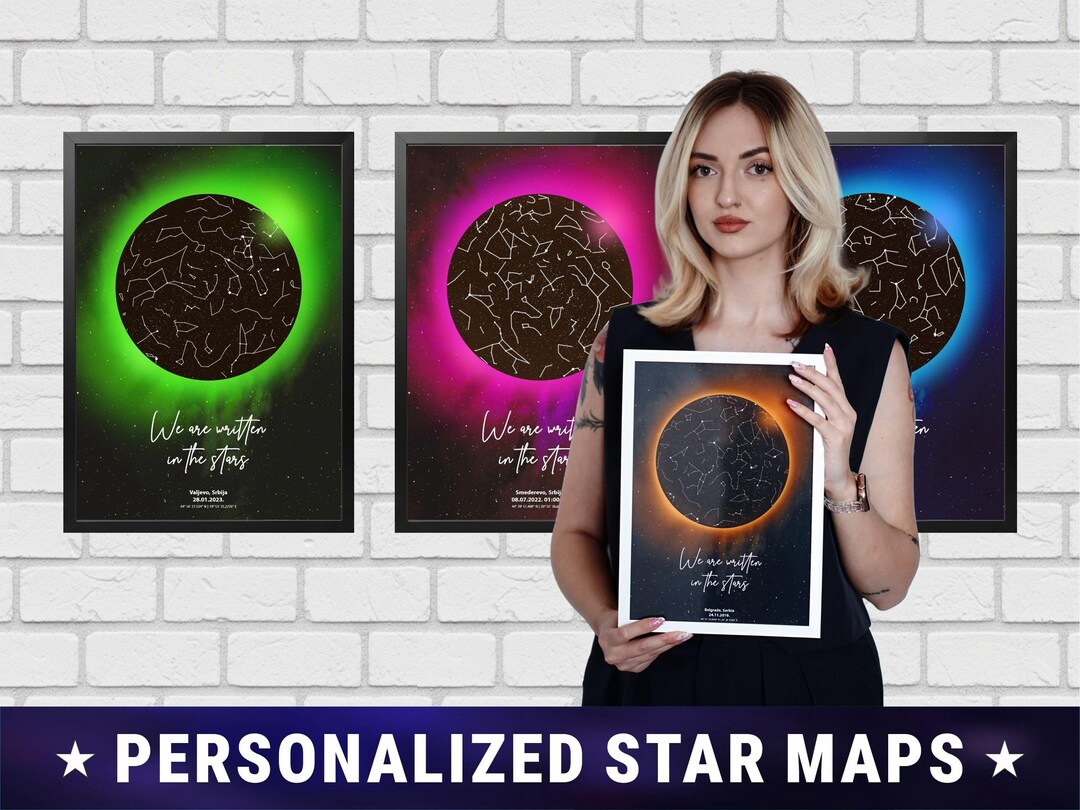 Personalize Star Map / Custom Night Sky Printable / Style Eclipse ...
