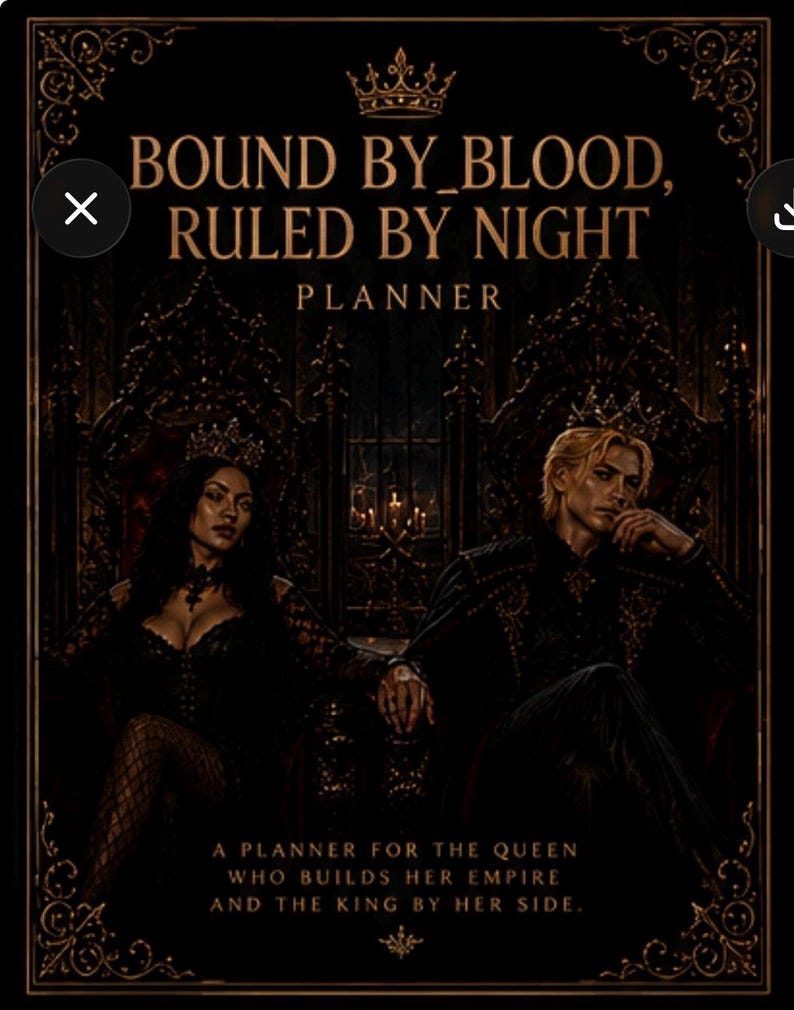 Bound by Blood -vampire Queen and King Goal Planner - Etsy UK