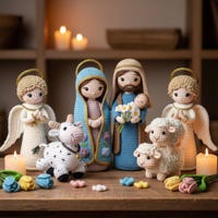 Nativity Set With Manger - Etsy