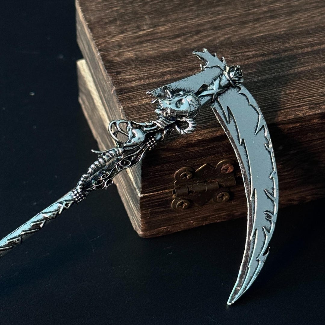 Gothic Sickle Hair Stick, Sickle Hair Pin, Sword-style Gothic Hair ...