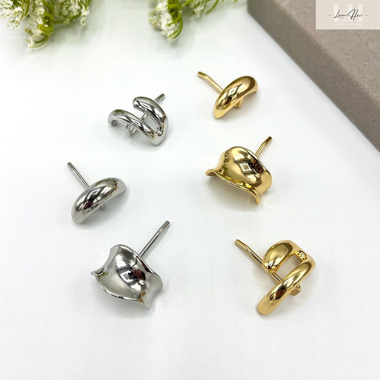 Metal Ponytail Hair Cuff, Gold Ponytail Cover, Silver Ponytail Hook ...