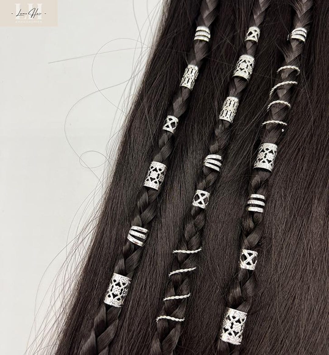 Metal Hair Cuffs, 90pcs Gold Silver Hair Rings, Hair Ring Set for ...