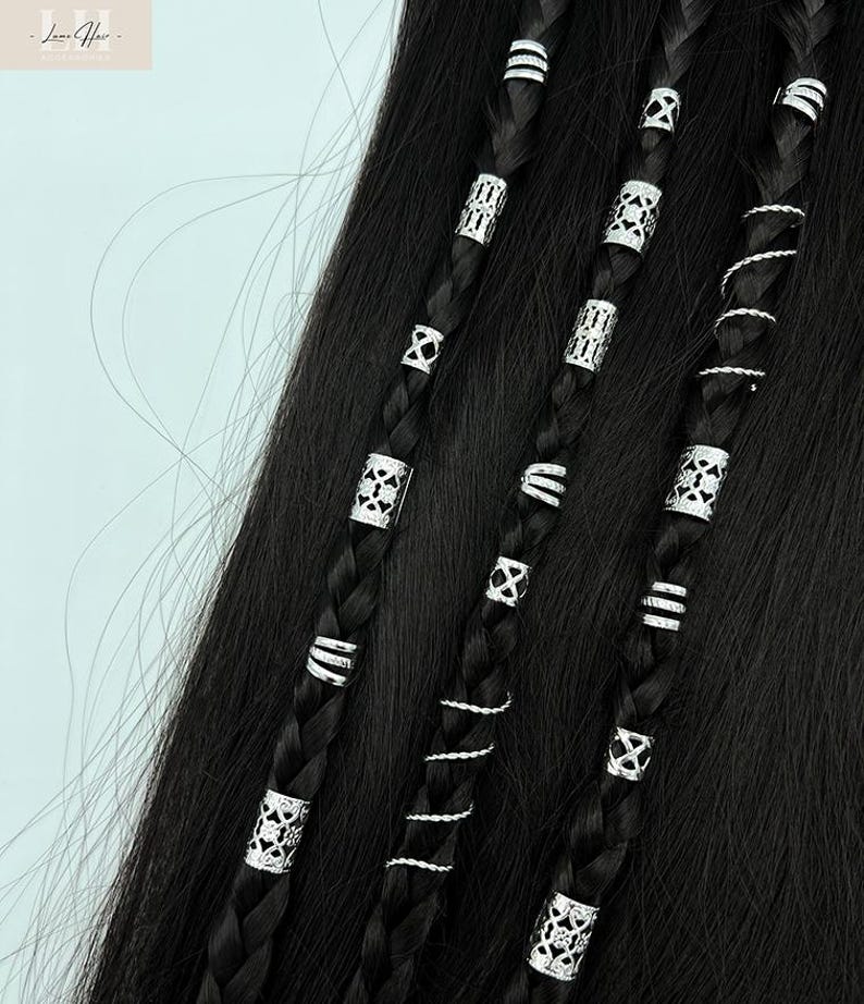 Metal Hair Cuffs, 90pcs Gold Silver Hair Rings, Hair Ring Set for ...