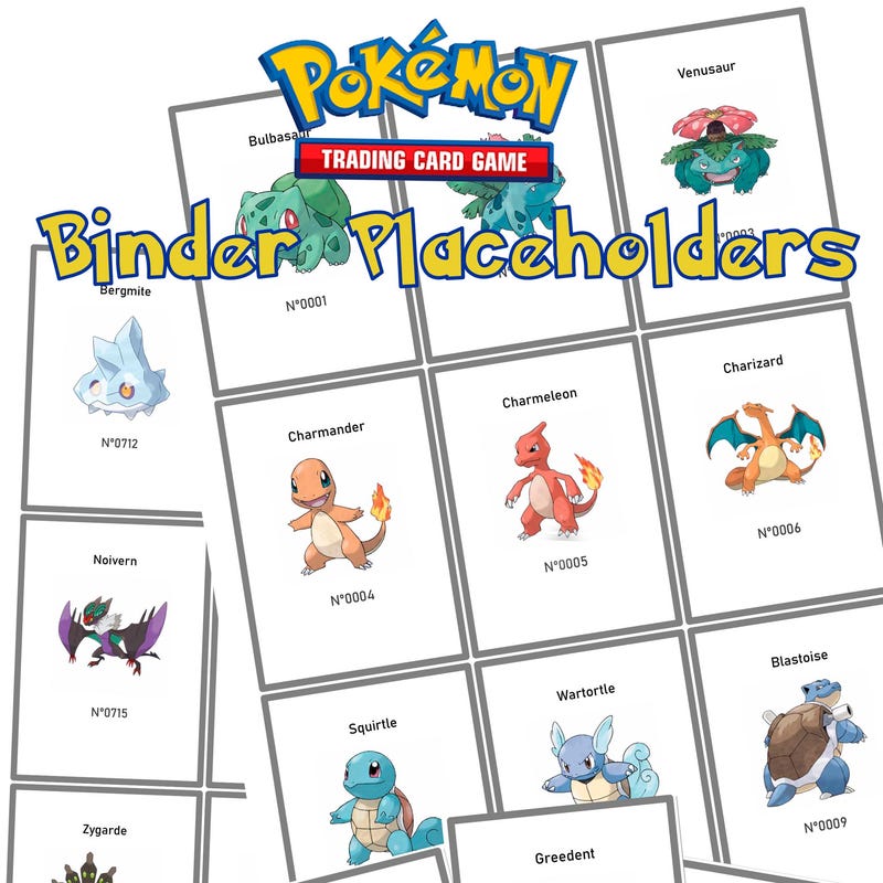 Pokedex Placeholders - Etsy