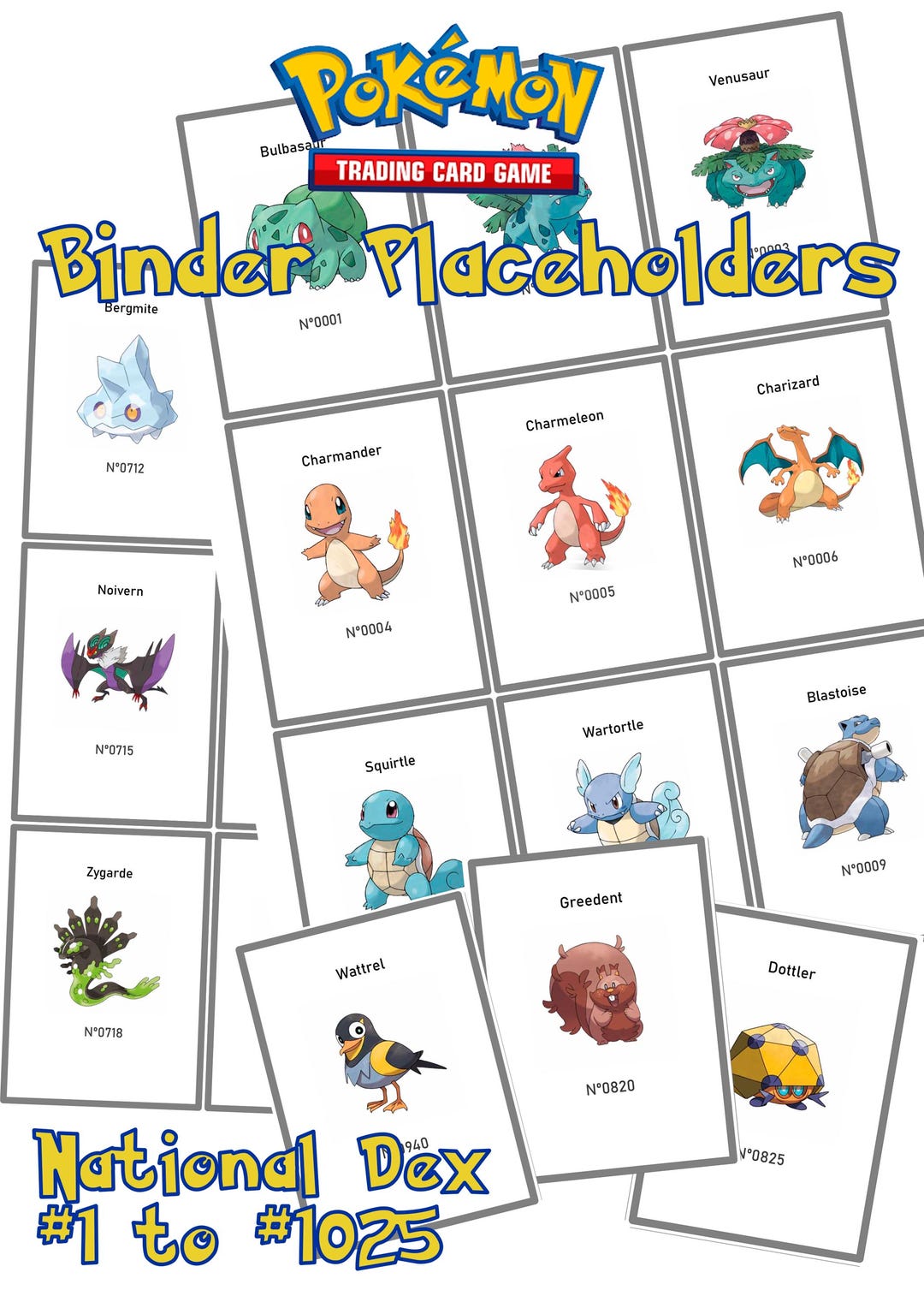 Pokémon Pokédex Placeholders - Etsy