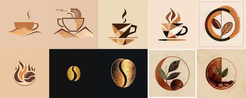 10 Logotipos Coffee Roastery + 1 Logotipo Personalizado | Hecho a Mano ...