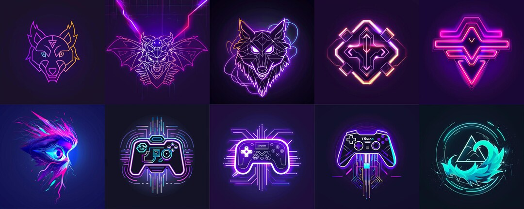 Pack De 10 Logos Twitch Streamer | Gaming / Moderno / Hecho a Mano - Etsy