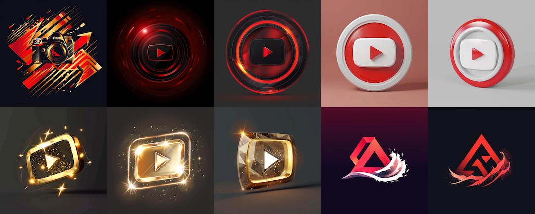 10 Youtube Logos | Modern / Minimalistisch / Handgemacht - Etsy