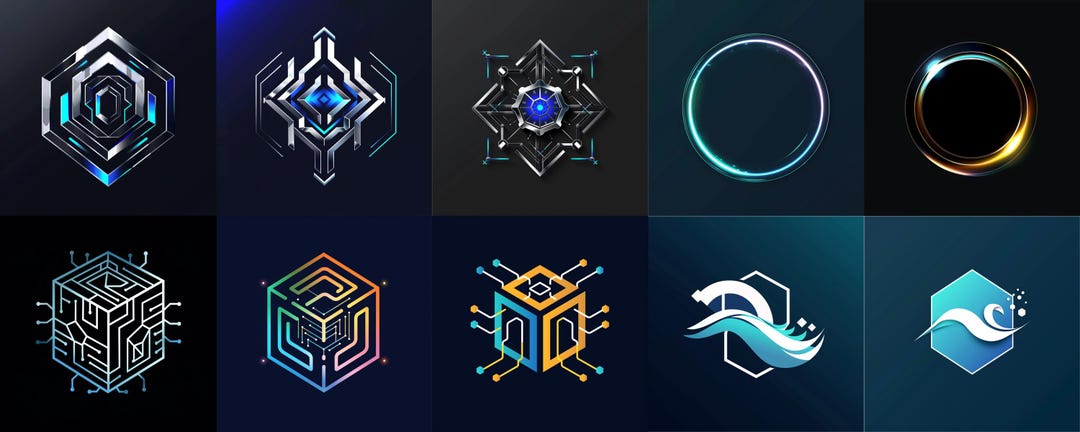 10 Tech Startup Logos | Modern / Digital / Handgemacht - Etsy