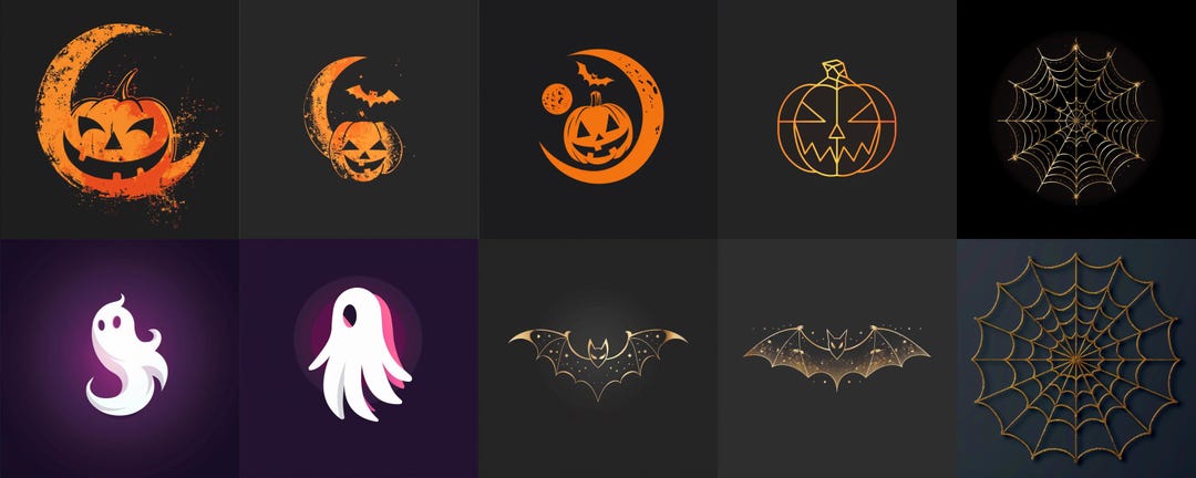 Pack Logos Halloween + 1 Logo Personnalisé | Style Witchy Minimaliste ...