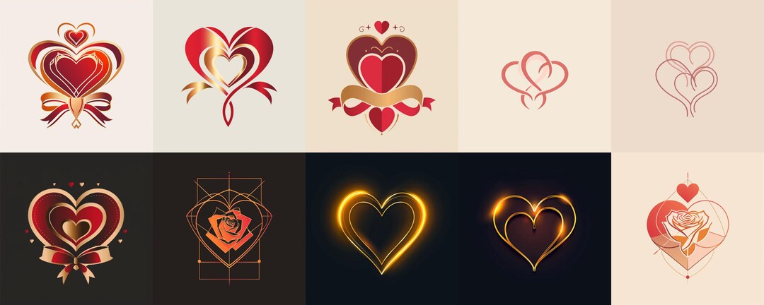Pack De 10 Logos San Valentín – Romántico, Suave & Minimal | Hecho a ...