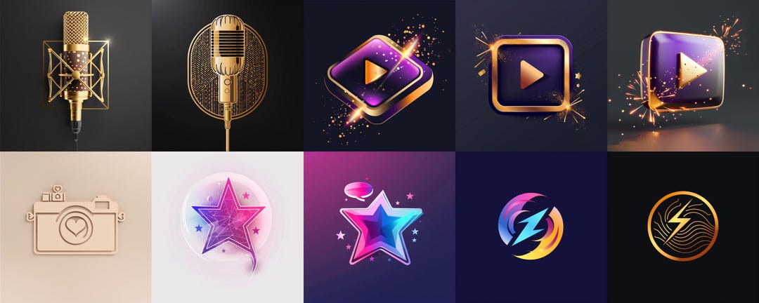 Minimalist Content Creator Logo Pack – Modern Influencer Branding (10 ...