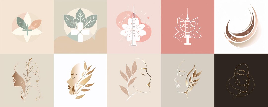 10 Aesthetic Clinic & Nurse Injector Logos + 1 Custom Logo | Medical ...