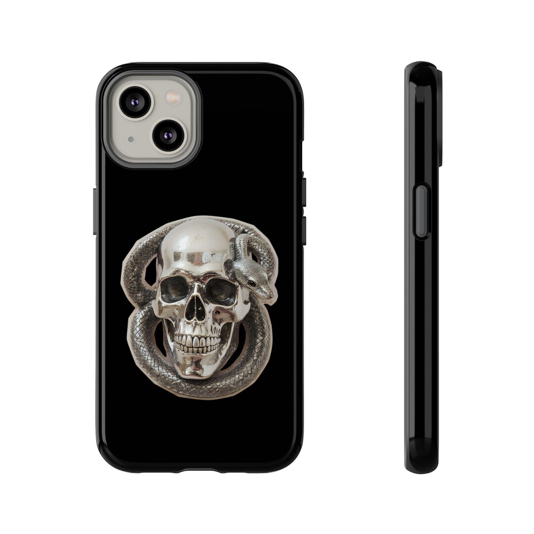 Skull Snake Emblem Phone Case | Tough Case - Etsy