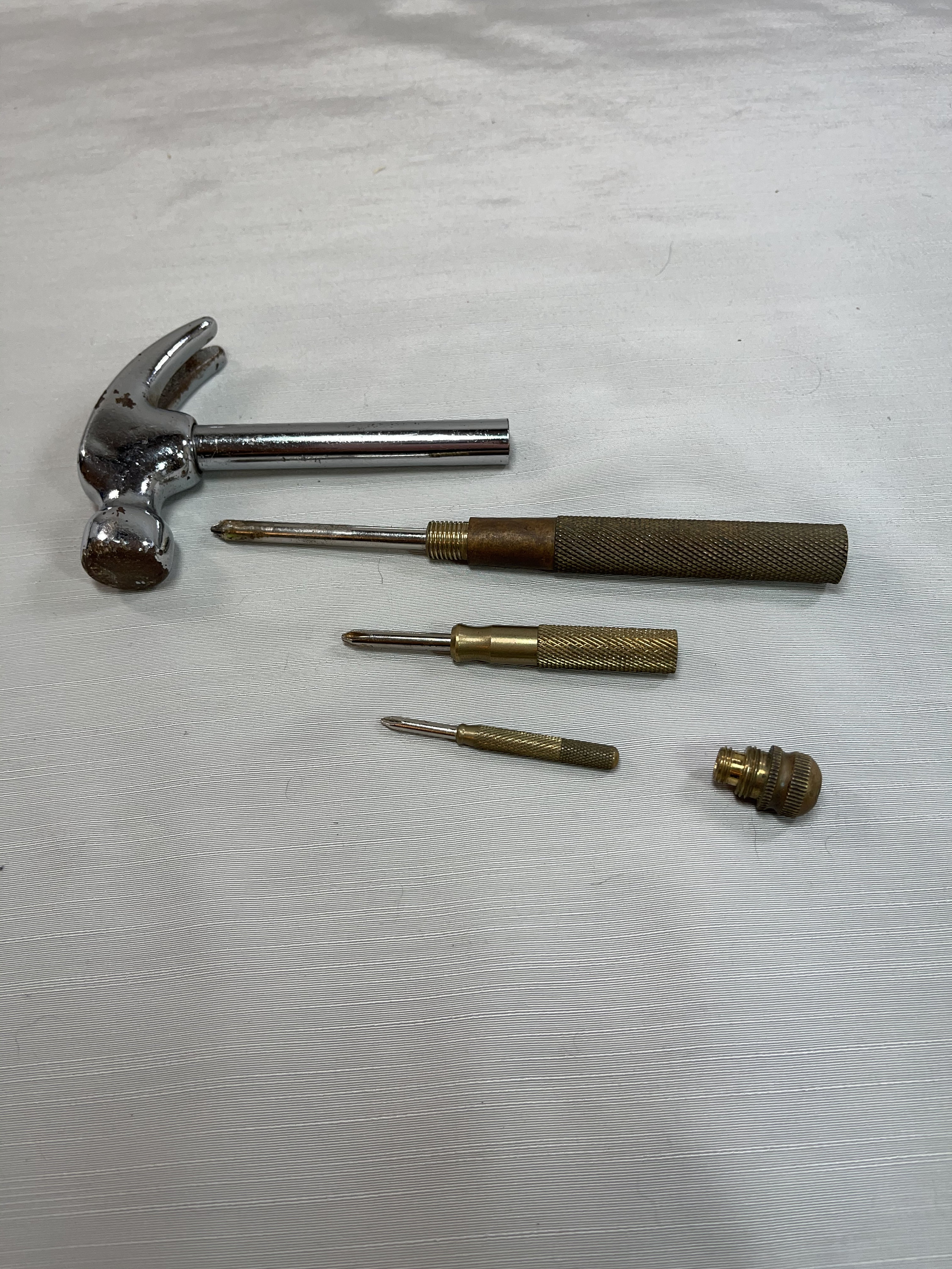 Vintage Small Hammer with Four Screw Drivers Inside Screw | Etsy