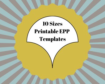 9 Sizes Printable Jewel EPP Templates PDF Instant Download | Etsy