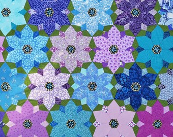 Geranium English Paper Piecing Pattern Flower EPP PDF | Etsy