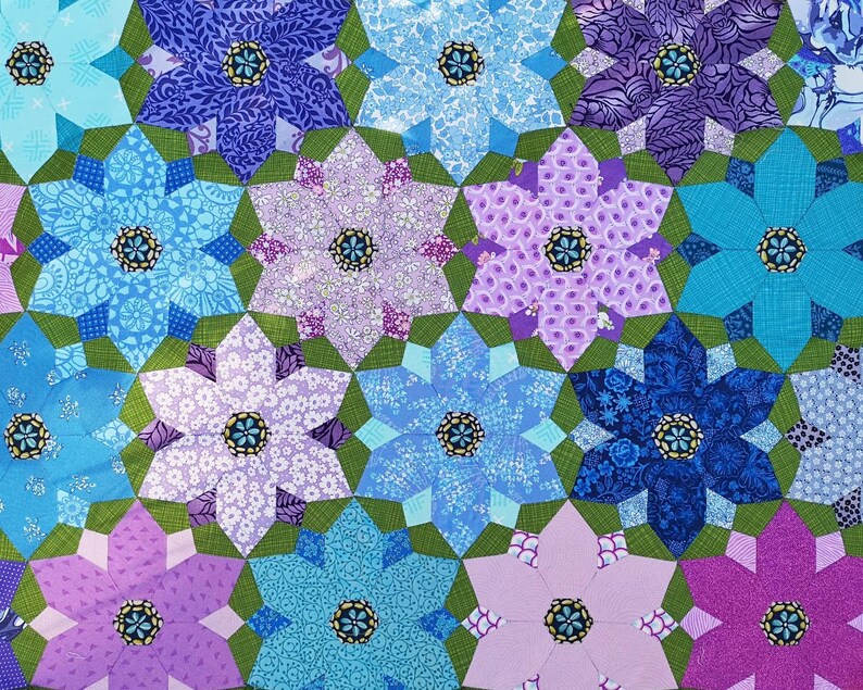 Nigella English Paper Piecing Pattern Flower EPP PDF - Etsy Australia