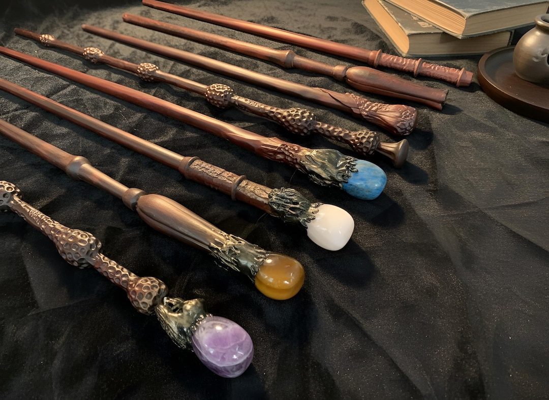 Custom Rosewood Magic Wand, Natural Crystal Magic Wand Party ...