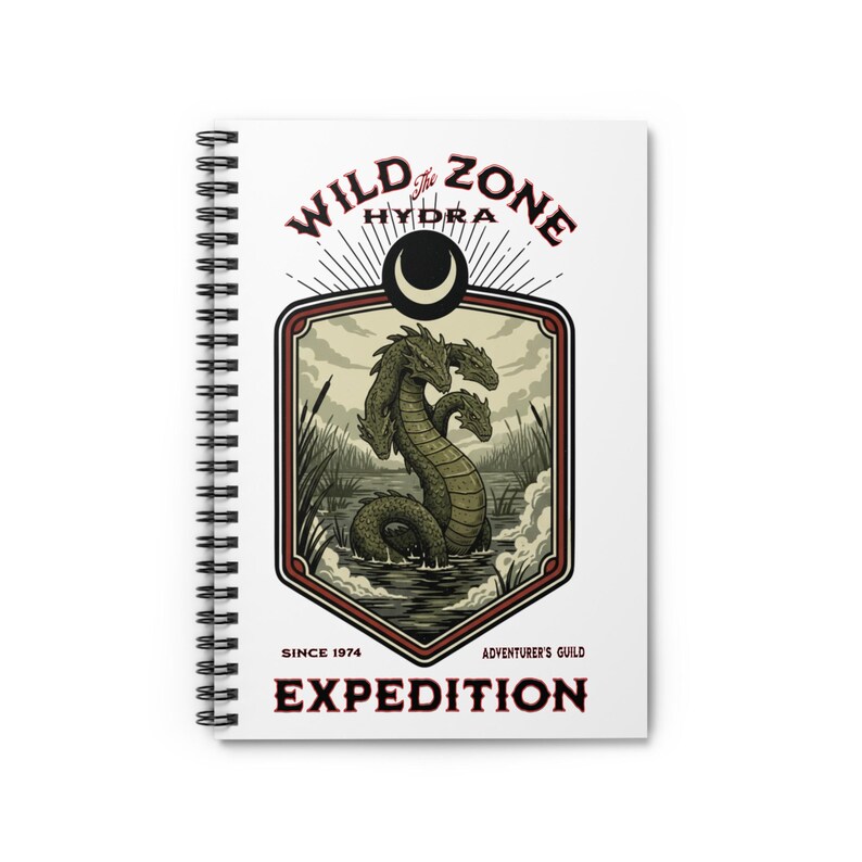 Hydra Spiral Notebook | Wild Zone Expedition™ | Fantasy RPG Field Notes ...