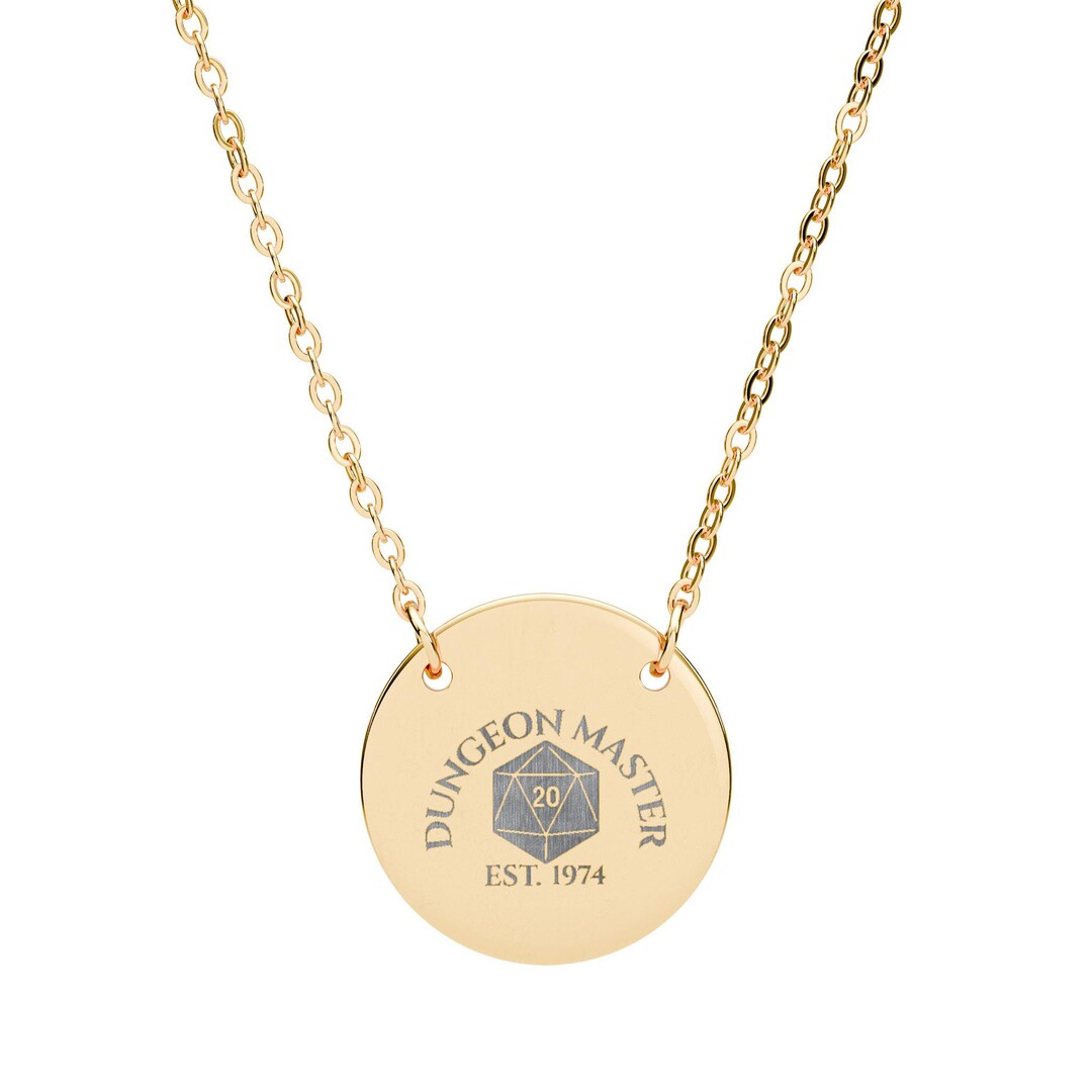 Personalized Dungeon Master Necklace | Stainless Steel D20 Pendant - Etsy
