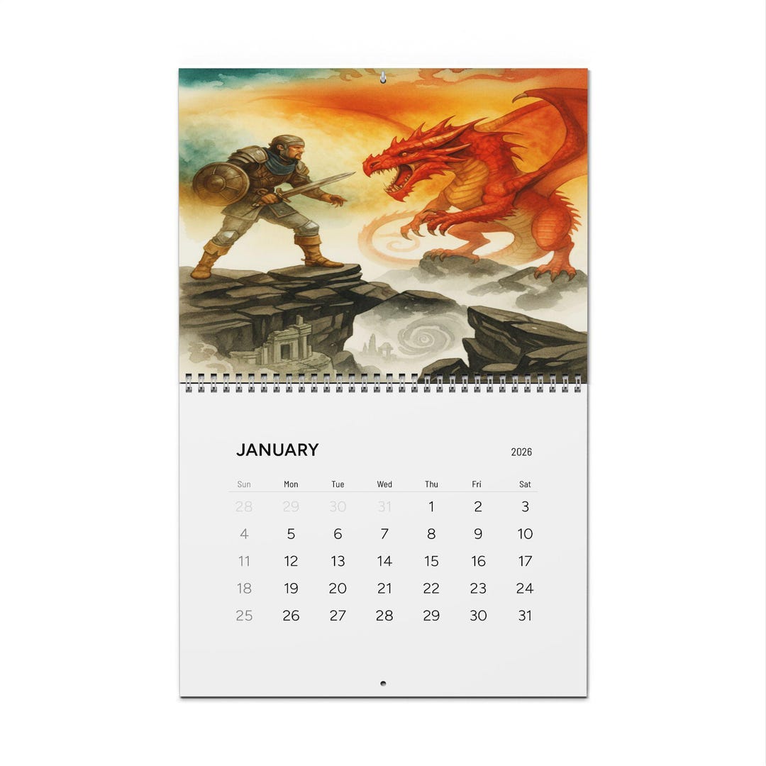 Roll for Initiative 2026 Fantasy Wall Calendar | RPG Inspired Art ...