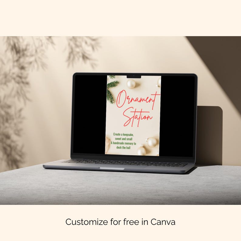 Ornament Station Sign: Holiday Canva Template (digital Download) - Etsy