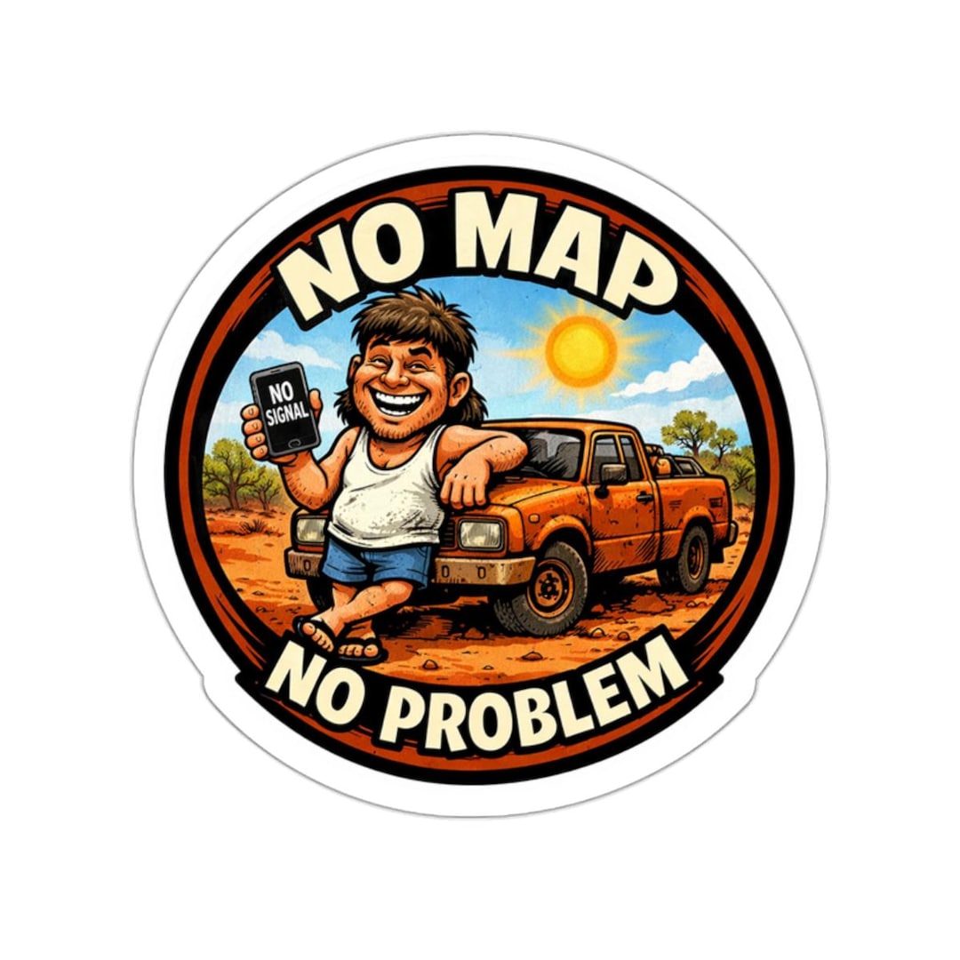 No Map No Problem Round Vinyl Sticker - Etsy
