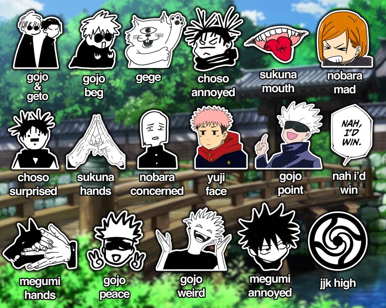 Gege Sticker, Chibi Jujutsu Kaisen, Anime Vinyl Decal, Laminated, Die ...
