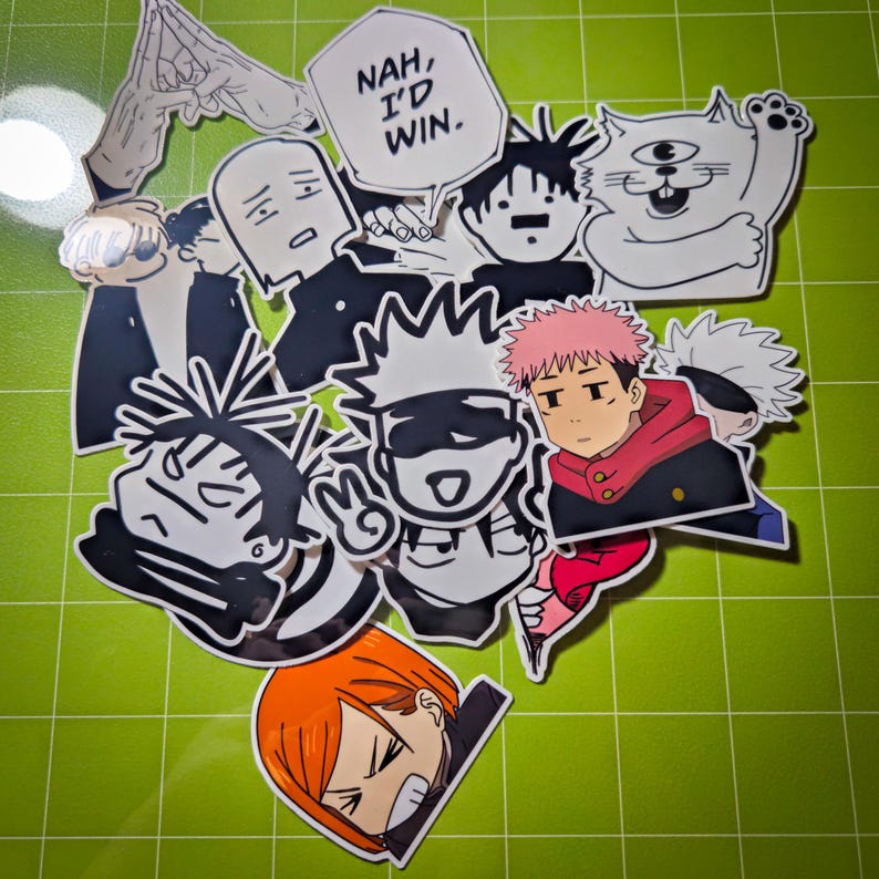 Gege Sticker, Chibi Jujutsu Kaisen, Anime Vinyl Decal, Laminated, Die ...