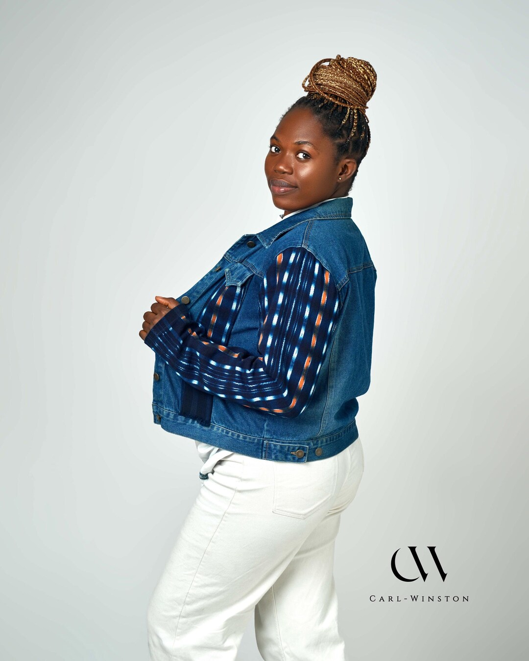Kente Cloth Denim Jacket | African Heritage Fashion - Etsy