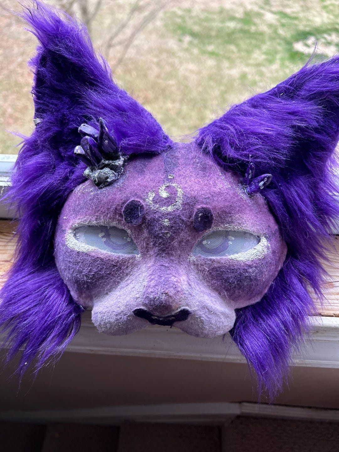 Amethyst Crystal Cat Mask - Etsy