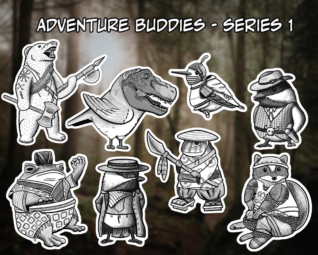 Adventure Buddies Vinyl Stickers - Etsy