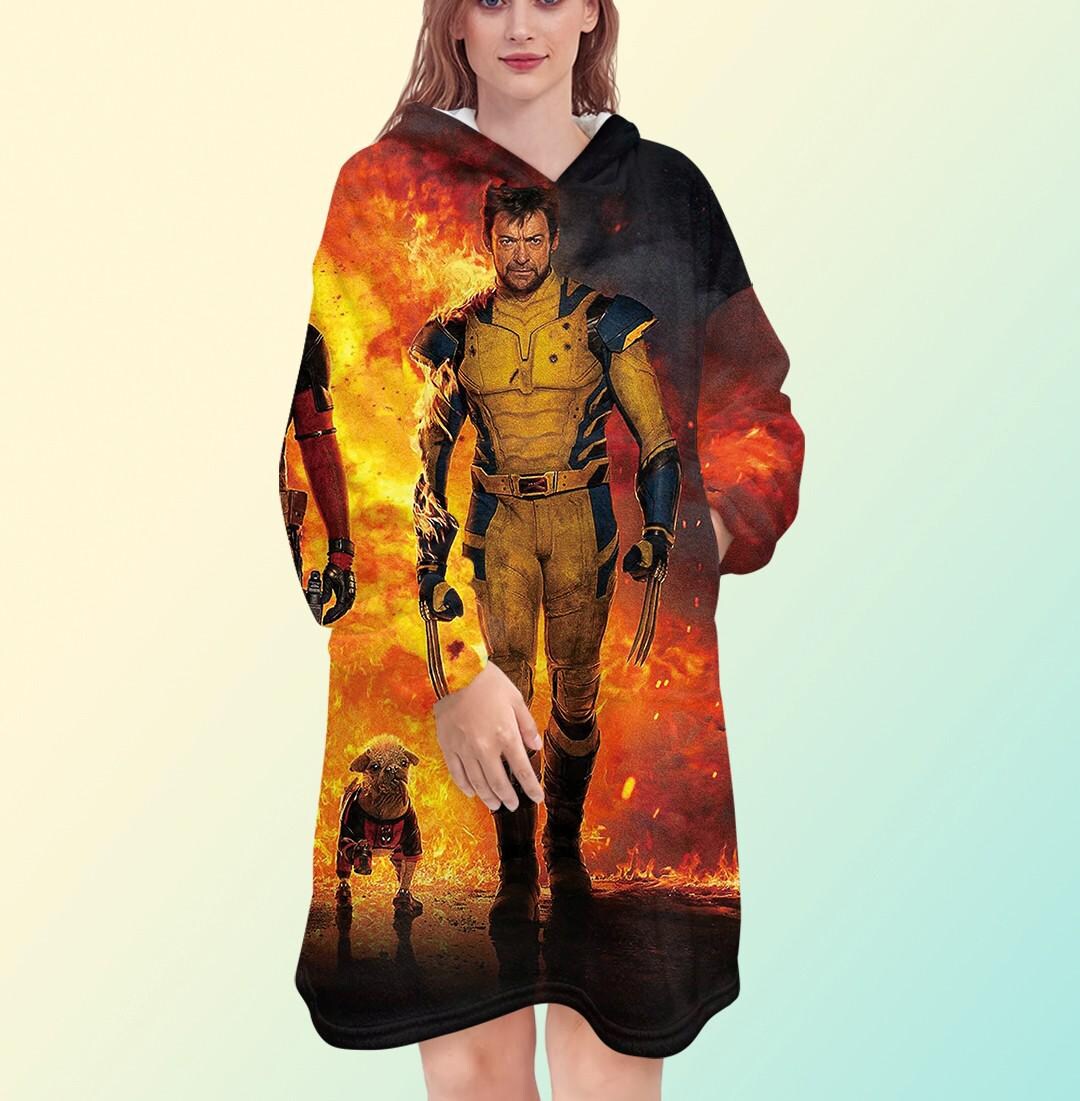Wolverine Blanket Hoodie, X-men Oversize Fleece Sweatshirt, Unisex - Etsy