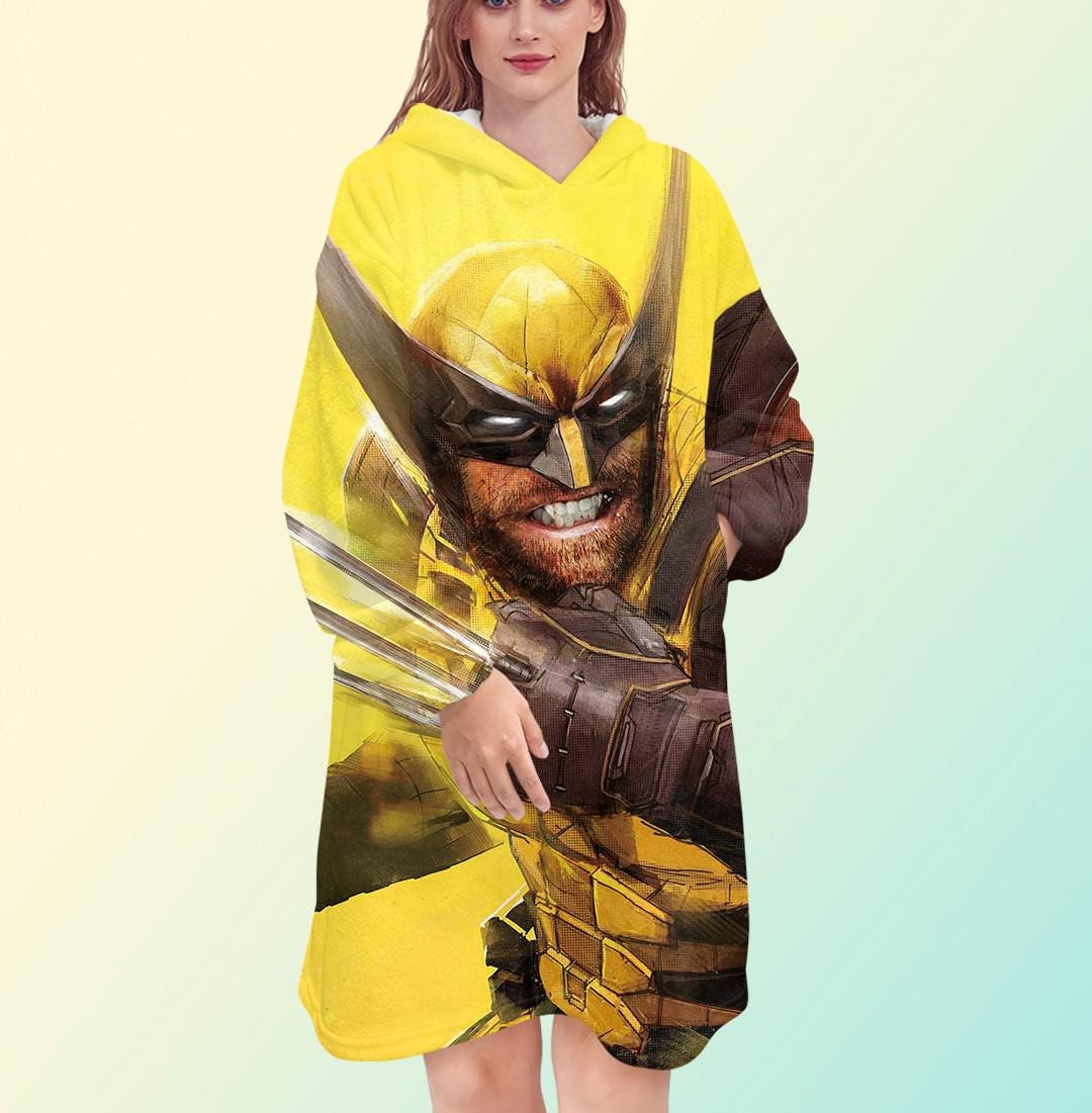 Wolverine Blanket Hoodie, X-men Oversize Fleece Sweatshirt, Unisex - Etsy