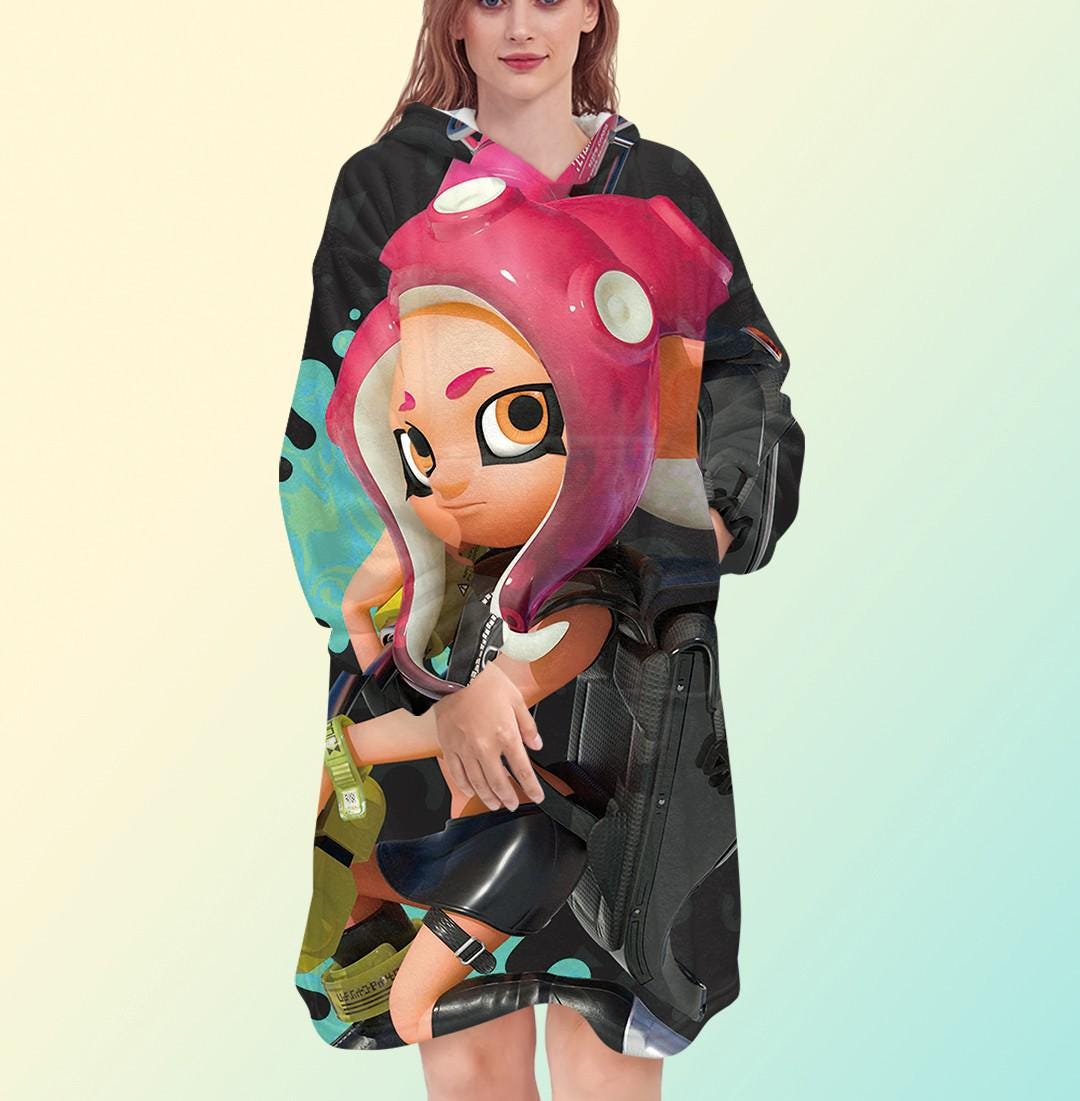 Splatoon Blanket Hoodie, Oversize Fleece Sweatshirt - Etsy