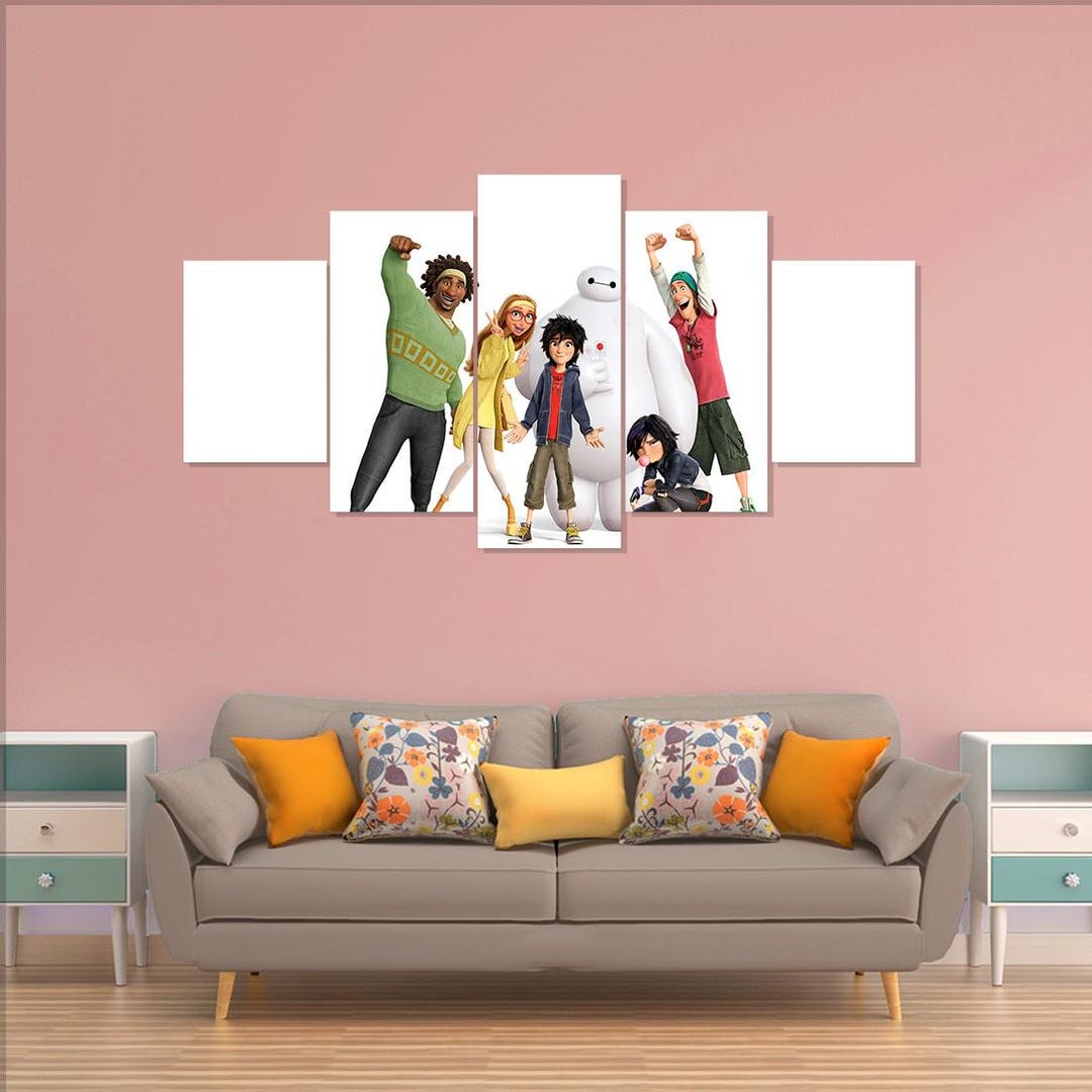 Big Hero 6, Baymax Poster, 5 Pieces Canvases Wall Art - Etsy