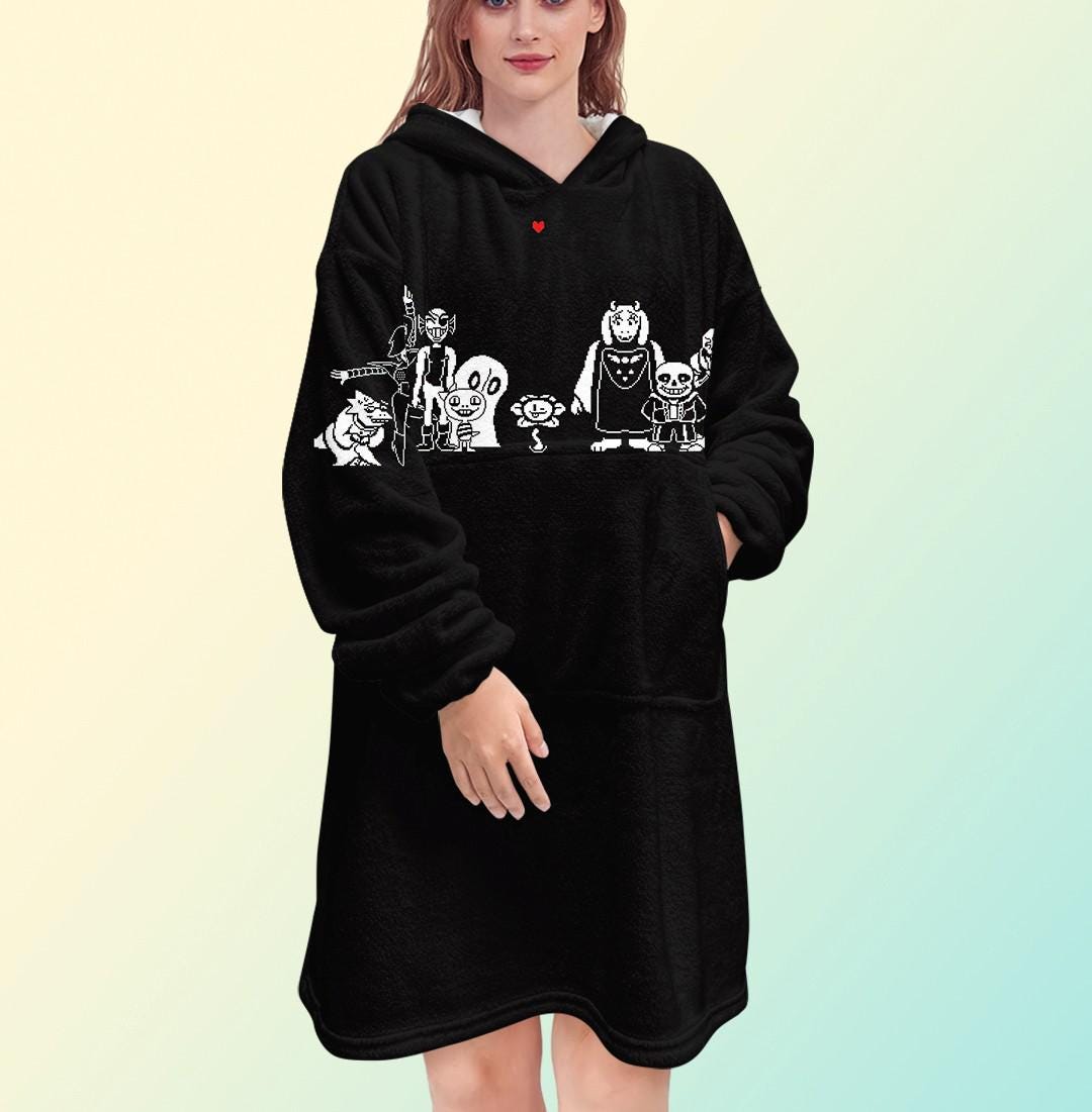 Undertale Blanket Hoodie, Sans, Papyrus, Undyne Oversize Fleece ...