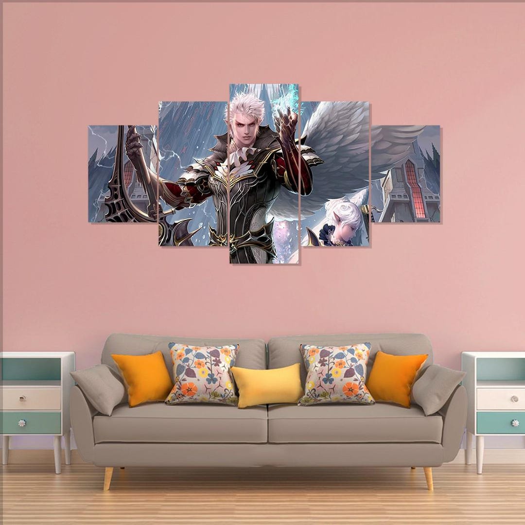 Lineage Poster, Gaming 5 Pieces Canvas Wall Art - Etsy