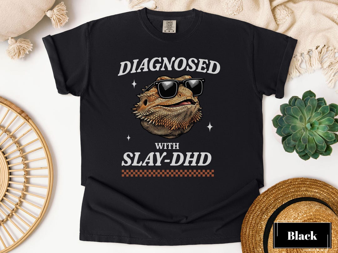 Slay-dhd Bearded Dragon Tee, Neurodivergent Pride Shirt - Etsy