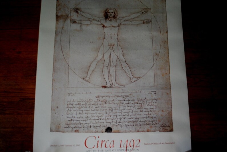 1991 Vintage, Original, Exhibition Poster "circa 1492. Art in the Age ...