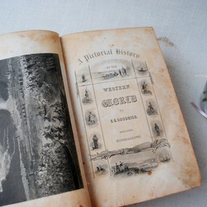 1852 Vintage, Rare Book Pictorial History of America by S. C. Goodrich ...