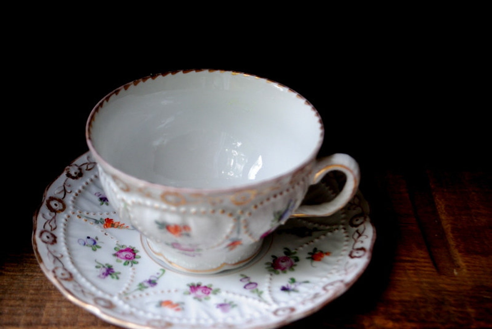 Luxurious Vintage 1800s Dresden Porcelain Tea Set With a - Etsy